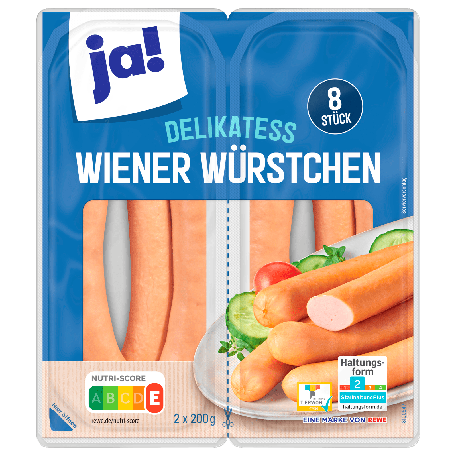 Wiener Würstchen 8 Stück, 400g Packung | FrankenFresh | Lebensmittel ...